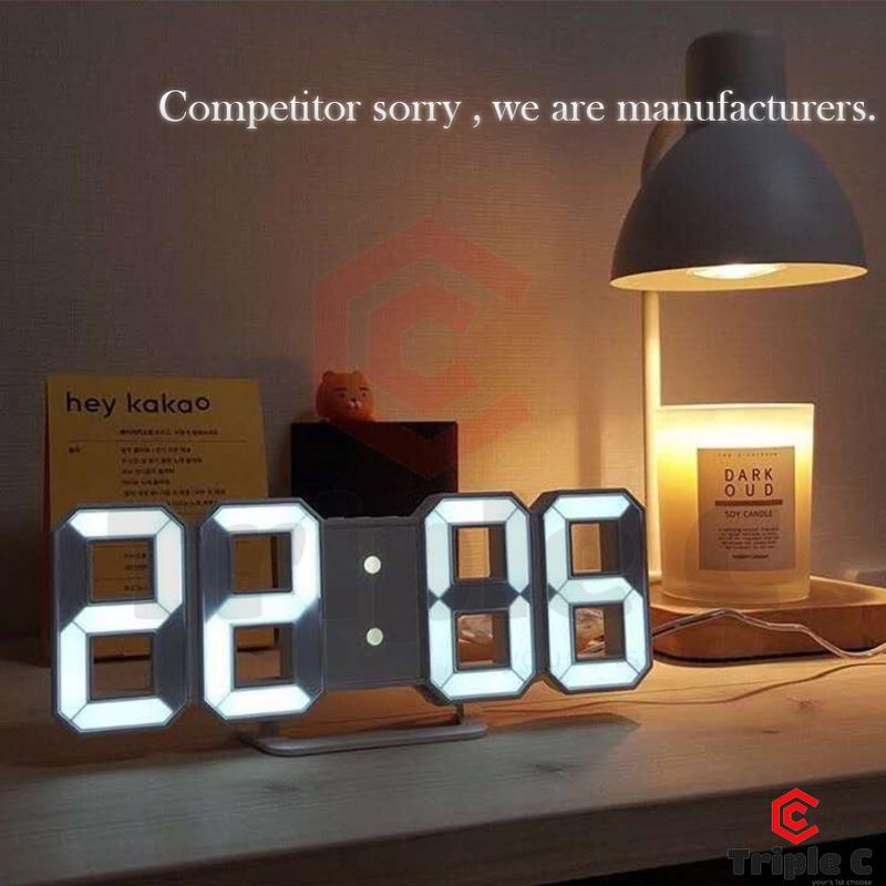 Jam Dinding LED, Reka Bentuk Moden, Fungsi Digital 3D, Paparan - TikTok ...