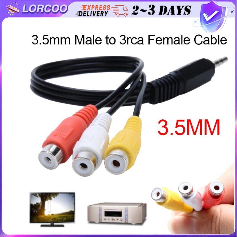 3.5mm Mini AV Male To 3 RCA Female Audio Video Cable adapter - TikTok ...