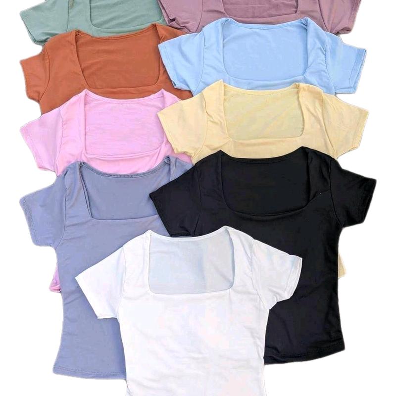 Double Lining Square Neck Top Womenswear - TikTok Shop Philippines