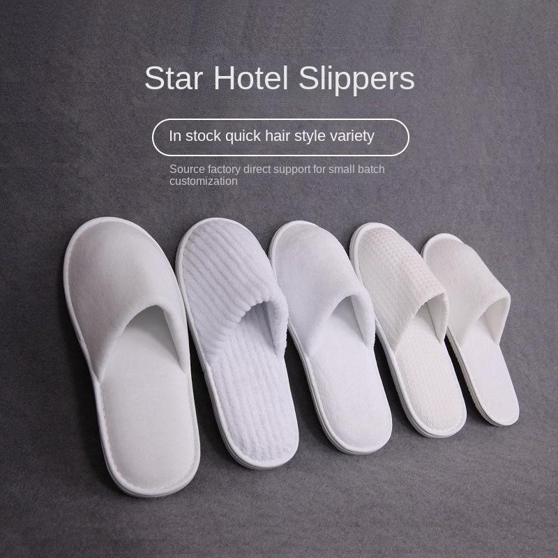 Premium Hotel Slippers - Thickened Non-Slip Disposable Footwear ...