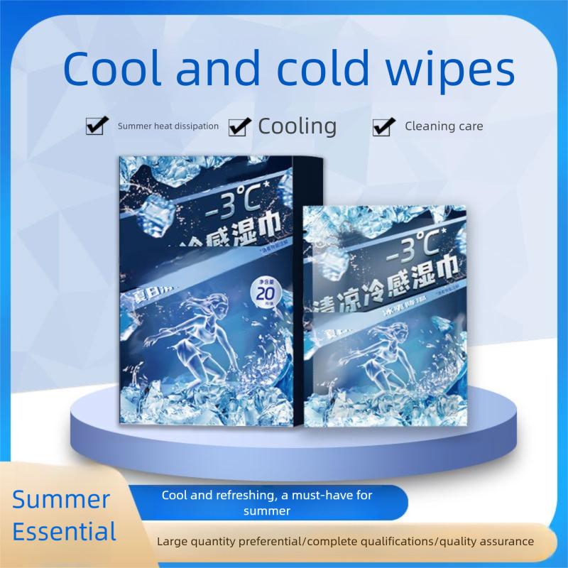 Summer Cold Feeling Wipes Cool Antiperspirant Cooling Cleaning - TikTok ...