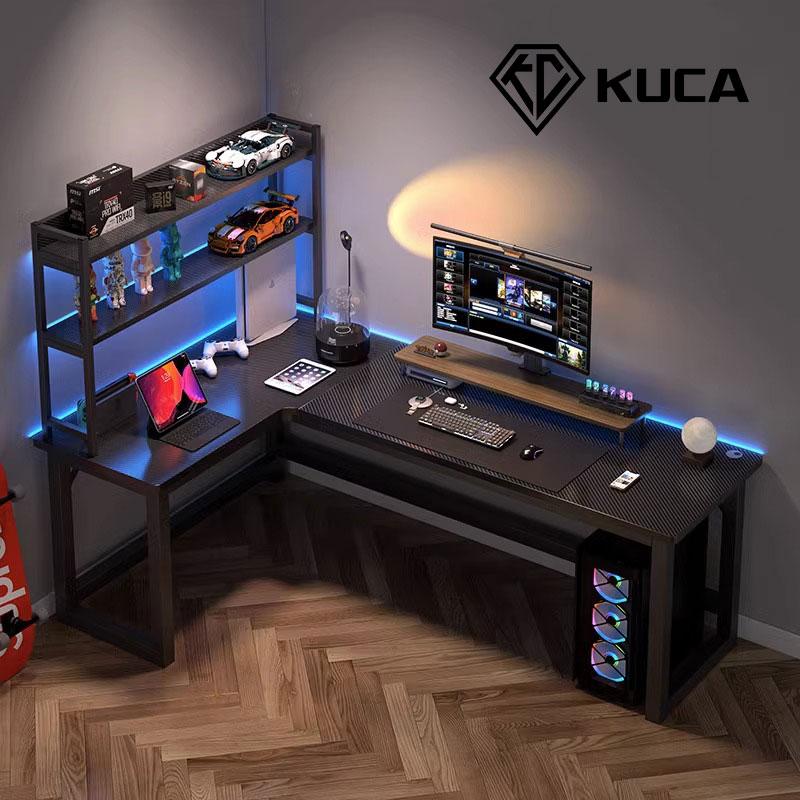 KUCA Meja Gaming Pola Fiber Karbon Meja Komputer Meja Komputer - Shop ...