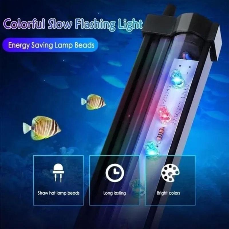 LED Bubble Light Aquarium LED Lamp Colorful Light Color Changing ...