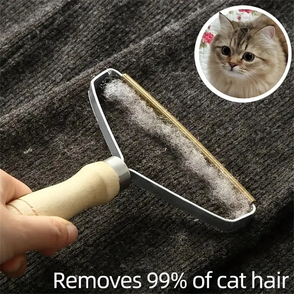 Pet Hair Removal Tool, 1 Piece Wooden Handle Lint Remover, Cats and ...