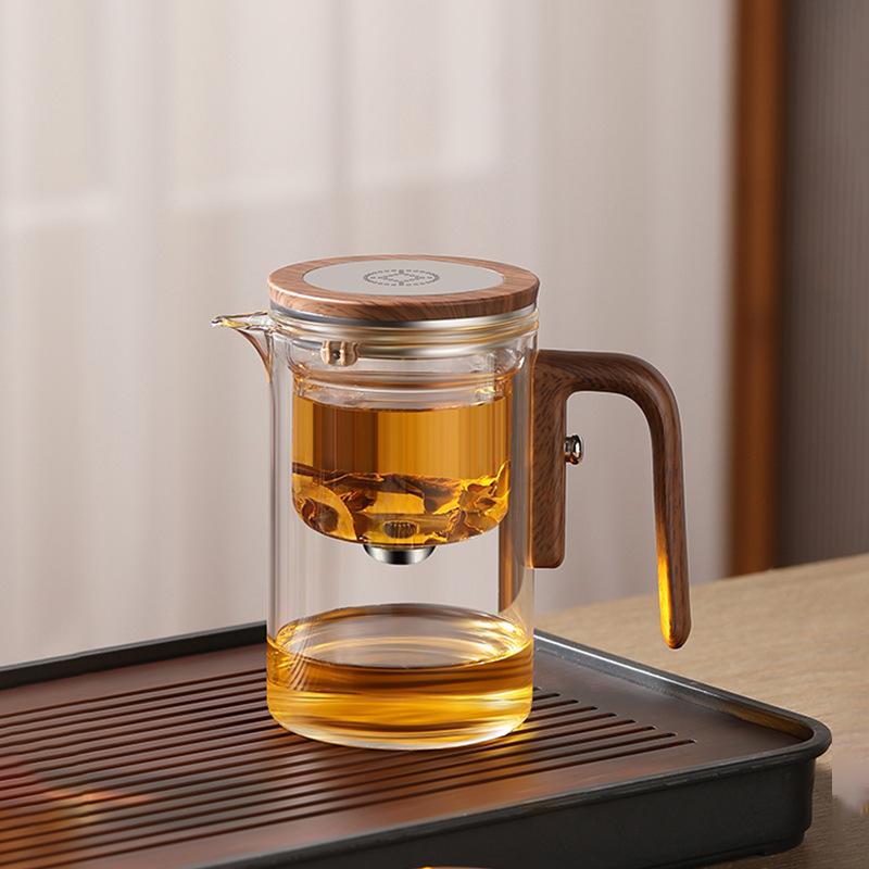 Teapot Tea Water Separation Elegant Cup All Glass Heat-Resistant ...