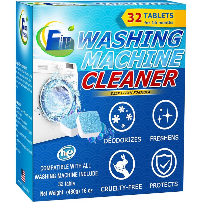 Washing Machine Cleaner Tablets 32-Pack - Deep Cleaner Descaler ...