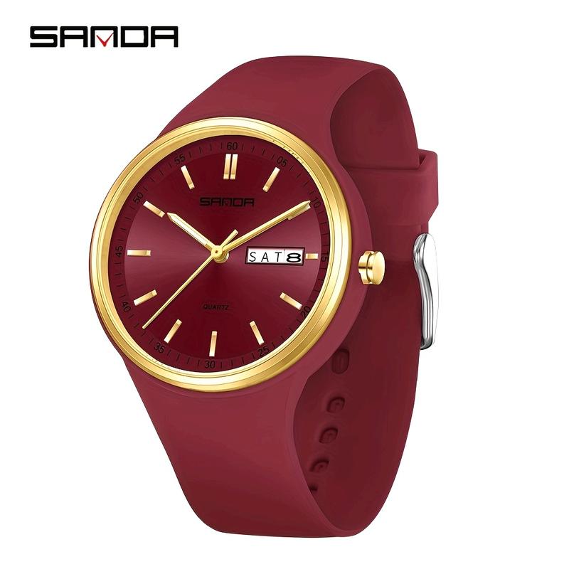 Jam Tangan Silikon Kasual Wanita SANDA, Pergerakan Kuarza, Kes - TikTok ...