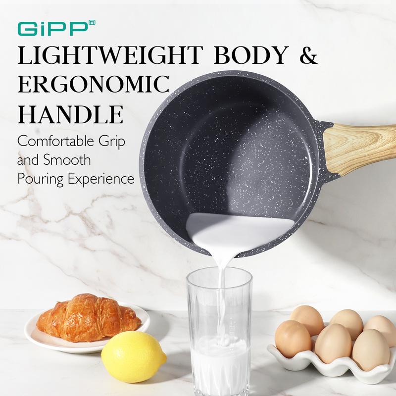 GIPP Non-stick Pots Milk Pot Come with Lid Suitable for Induction ...