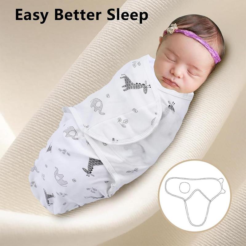 3 Pack Baby Swaddle Blankets, Suitable for 0-3 Months, Breathable ...