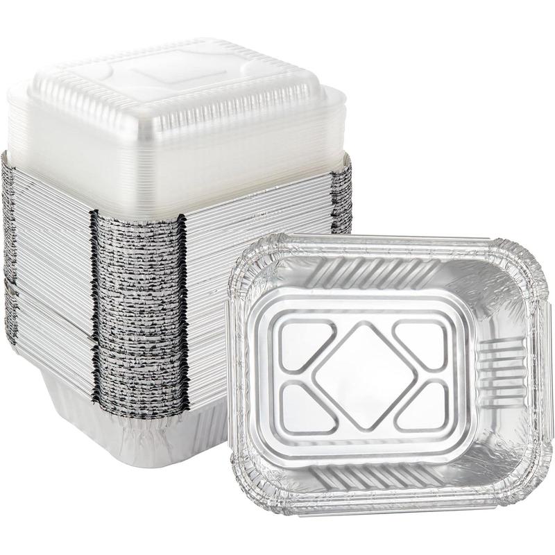 Aluminum Foil Pan 5.5" x 4.5" (50 Pack) Disposable Cookware with ...