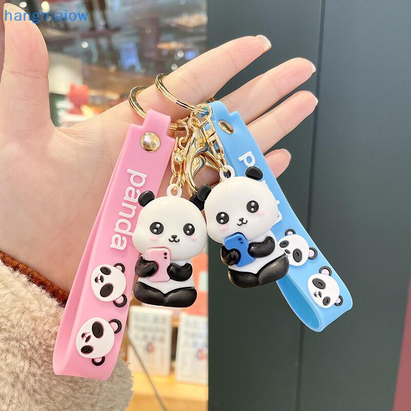 hangmaiow Cute Panda Cartoon Keychain Kawaii Animal Pendant Keyring ...