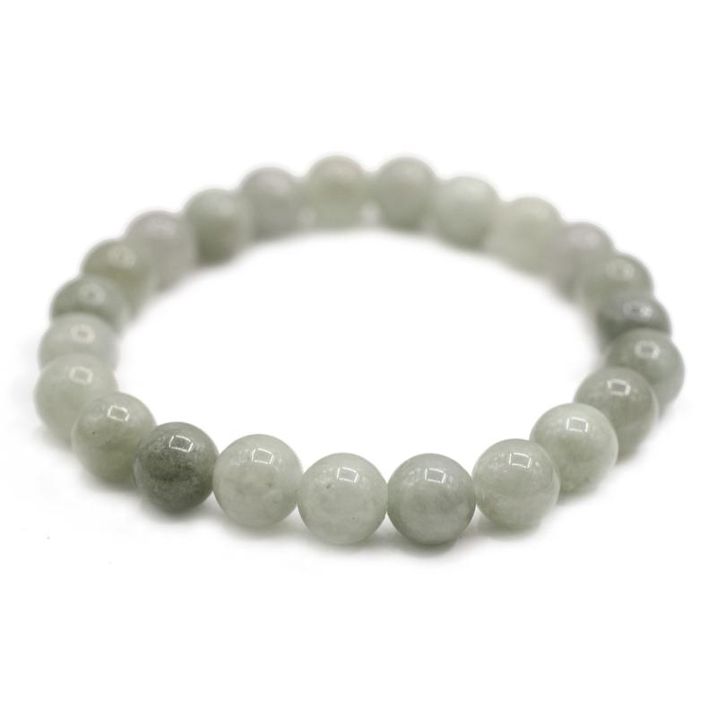 Natural Outer Mongolian Jade Bracelet Round Fesyen Aksesori Gelang ...