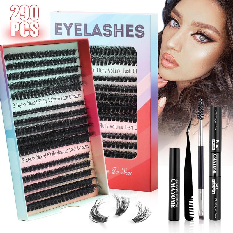 Eyelash Extensions Kit, 1 Set Mixed Length False Eyelashes with ...