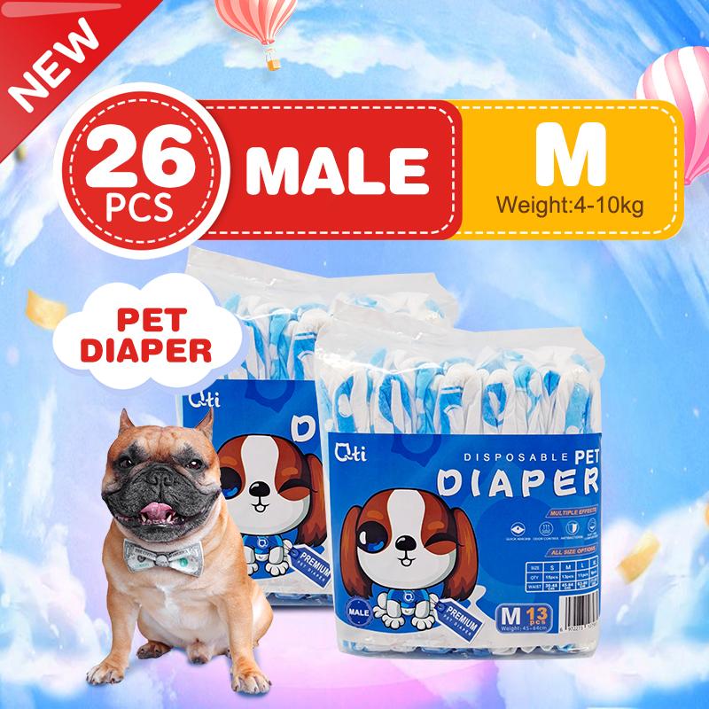 Qti Korea Male Pet Dog Diaper Dog Male Wraps 26’s Size M for - TikTok ...