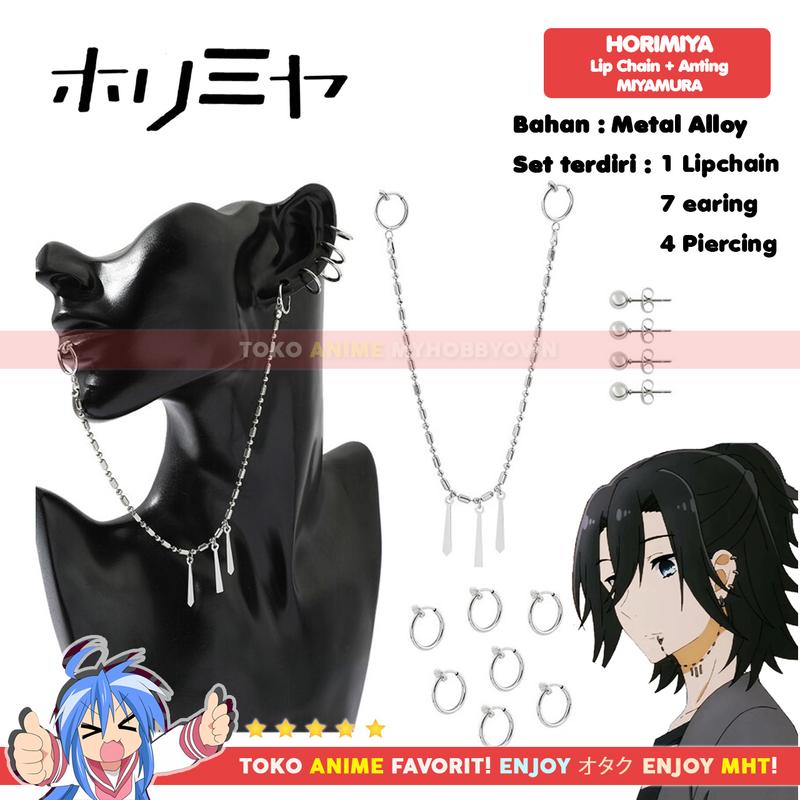 Anting Rantai Bibir Aksesori Lip Chain Horimiya Miyamura Izumi Cosplay ...