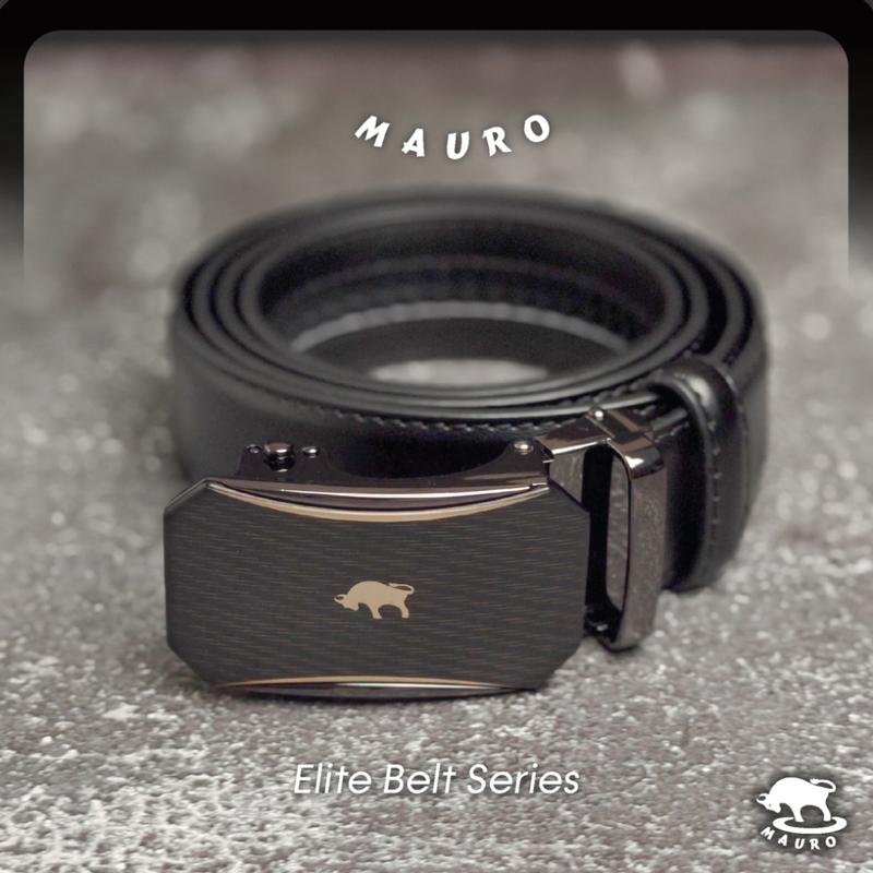 MAURO Elite Series Men's Leather Belt Automatic Buckle 08Y3TP003A ...