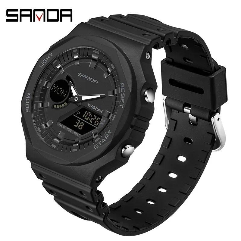 Jam Tangan Sukan Luar, SANDA 6016 Masculino, Jam Tangan Digital ...