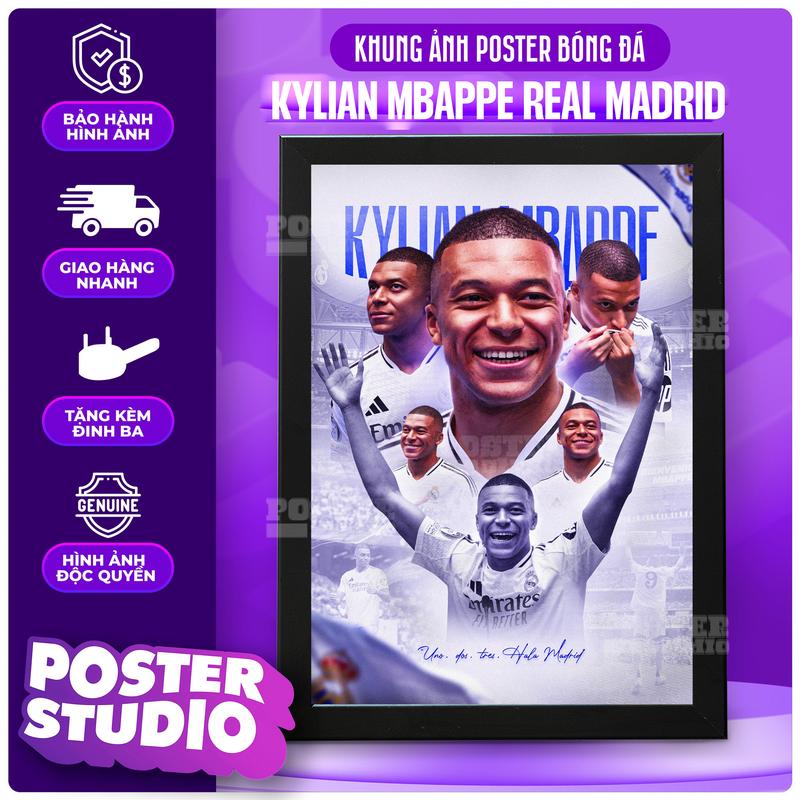 KHUNG ẢNH POSTER MBAPPE REAL MADRID gồm 2 kích thước để bàn A5 - TikTok ...