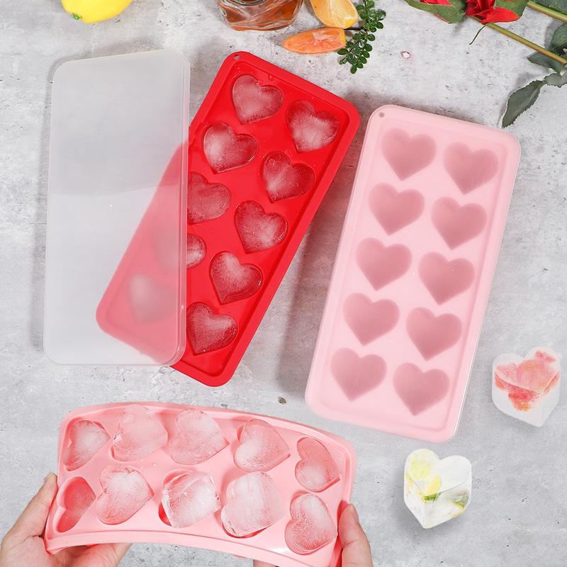 New 3D Love Heart Ice Tray Pink Blue Red Easy Release Ice Cube - TikTok ...