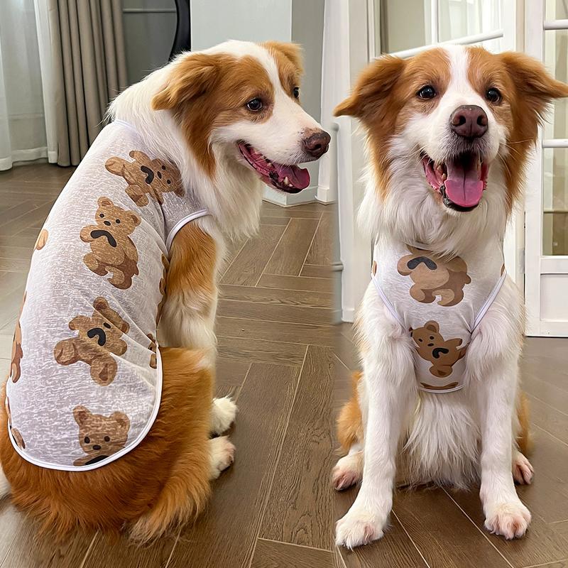 Large Dog Pet Summer Vest Clothes Supplies for Dogs and Cats Teddy Bear ...