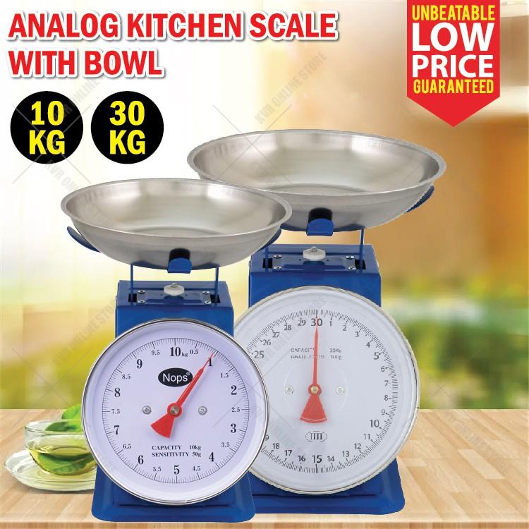 Kitchen Scale 10/30kg Measuring Analog Scale Spring Balance With ...
