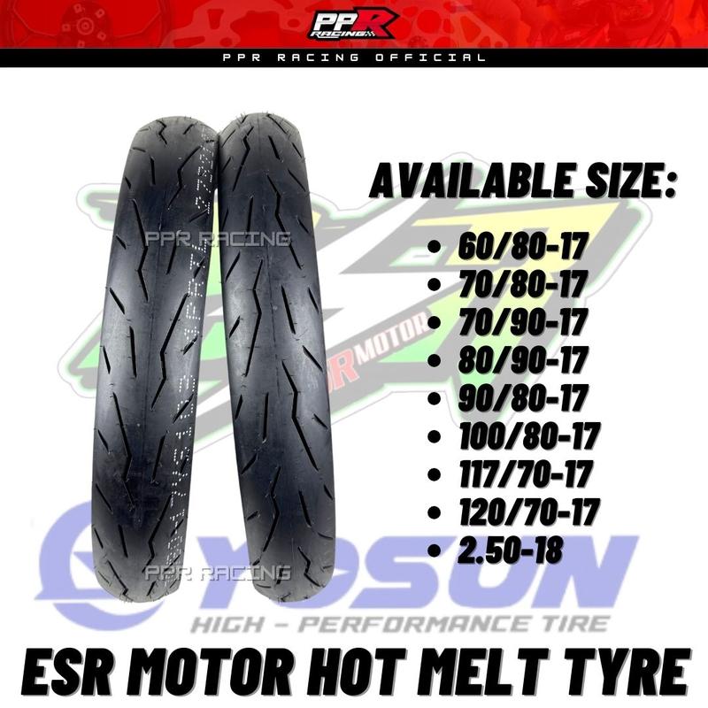 ESR MOTOR TAYAR TYRE TUBELESS 17 INCH 60/90 70/80 70/90 80/8 - TikTok ...