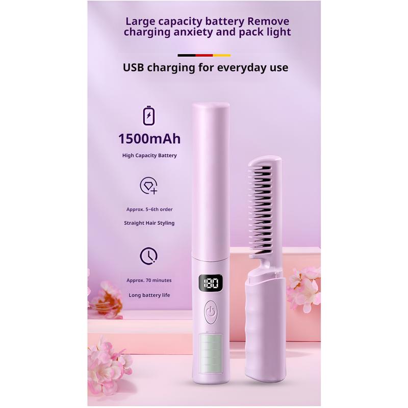 Portable wireless comb mini USB digital display straight and - Shop ...