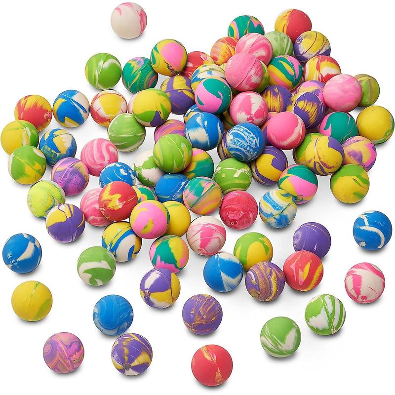 Bola Boncy Mini, Warna Marbel Cergas, Diperbuat daripada Getah ...