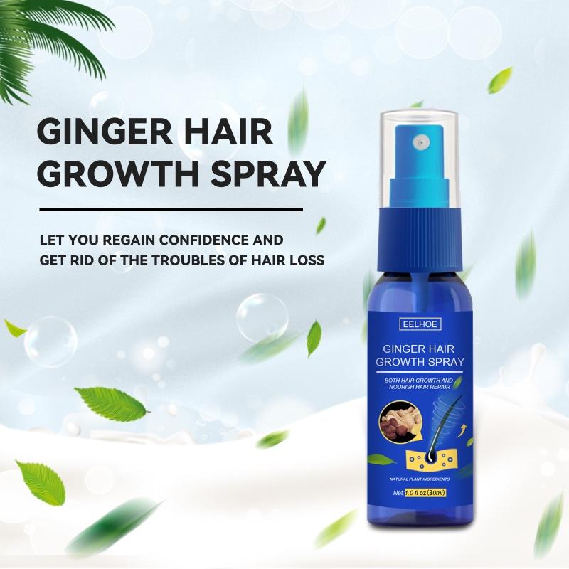EELHOE Hair Growth Ginger Spray Fast Hair Growth Essence Effective ...