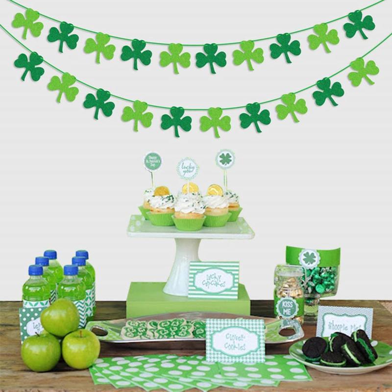 Green Clover Banner, St. Patrick's Day Banner, Decoration Garland ...
