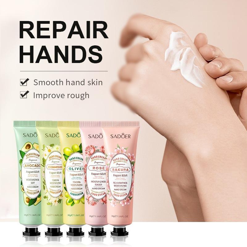 Fruit Hand Cream SADOER Rose Chamomile Hand Cream 30g - TikTok Shop ...