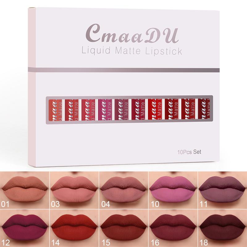 CmaaDu 10pcs/set velvet matte durable waterproof easy color - TikTok ...