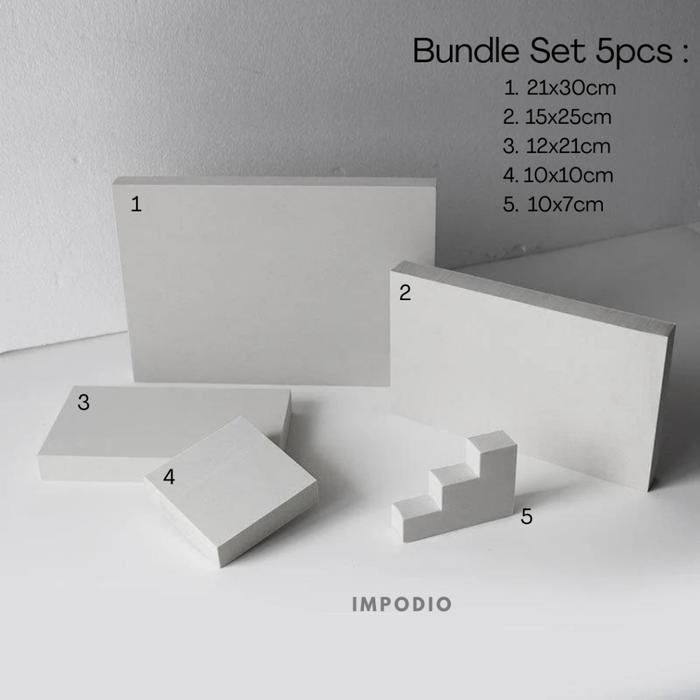 Jual IMPODIO Set 5pcs square Geometry Photo Props - podium leveling ...