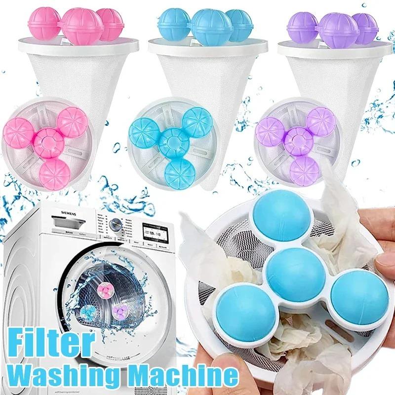 Reusable Washing Machine Filter Anti-Winding Laundry Clothes Cleaning ...