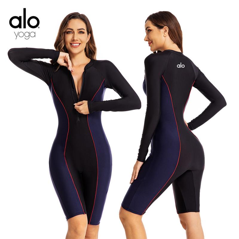 Alo One-piece Long Sleeve Surf Suit Women's Swimsuit Sun Protection ...