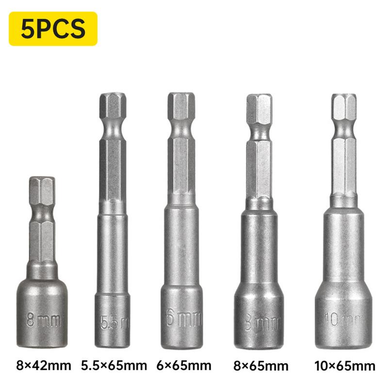 5pcs Screw Adaptor Magnetic Nut Set Tex Screw Adaptor High Quality ...