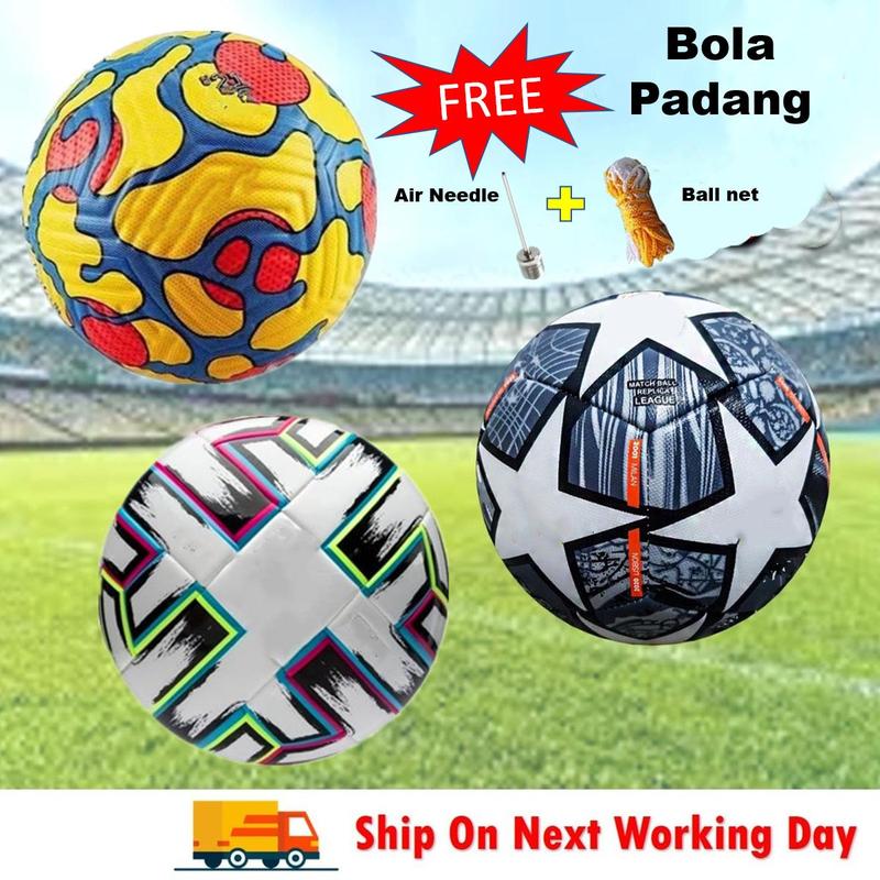 Size 5 Bola Sepak AntiSlip Soft PU Leather Soccer Football - TikTok ...