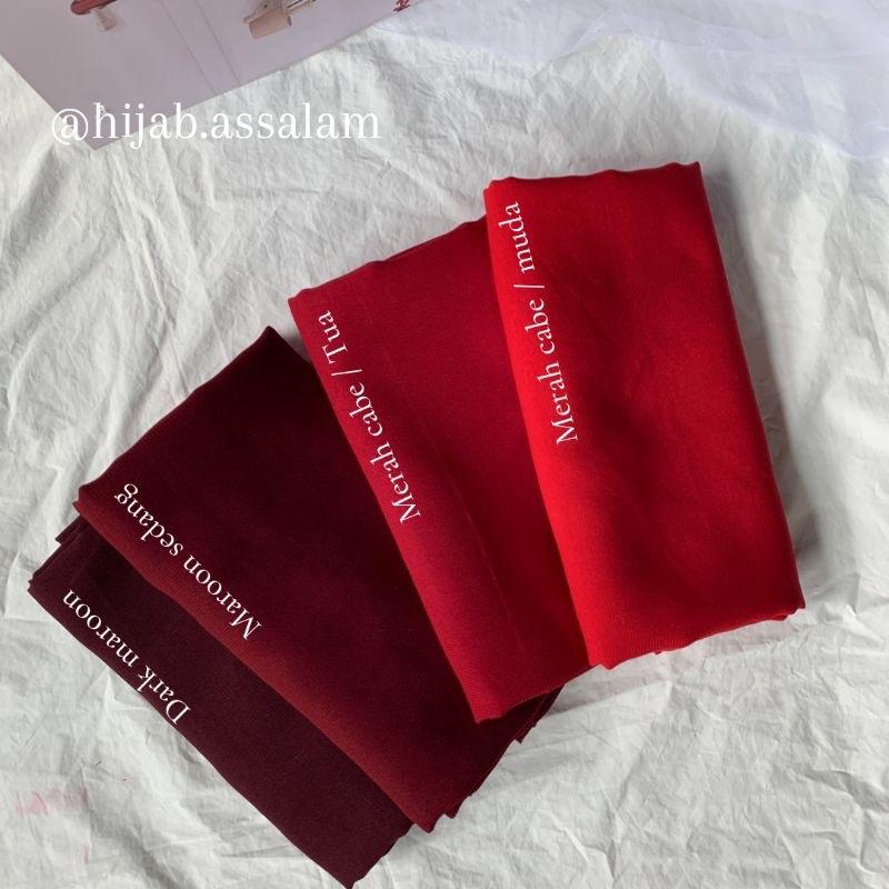 Hijab Pollycotton Hijab Square ( Merah cabe tua, Merah cabe muda ...