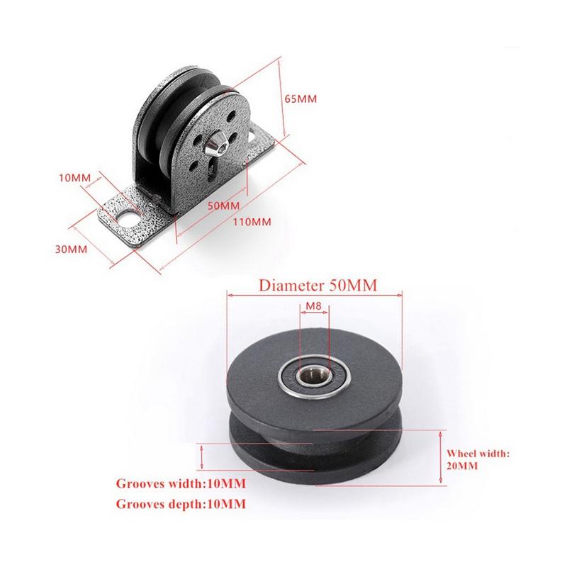 High Strength Solid Single Wheel Pulley Set Home Fitness Rop - TikTok ...