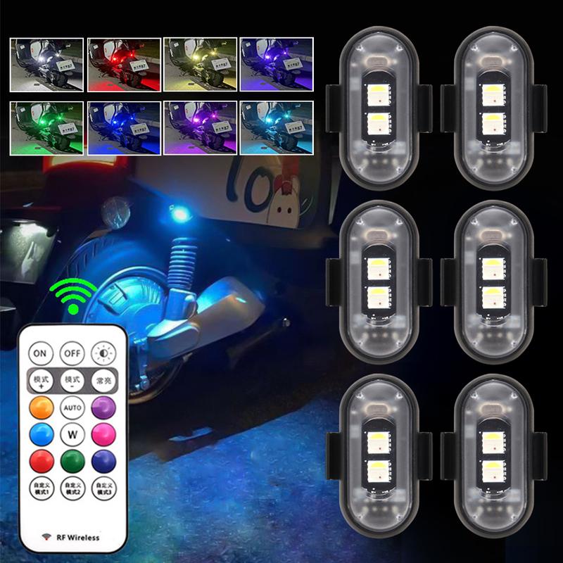 Universal Motorcycle RGB LED Strobe Lights With Controller Signal ...