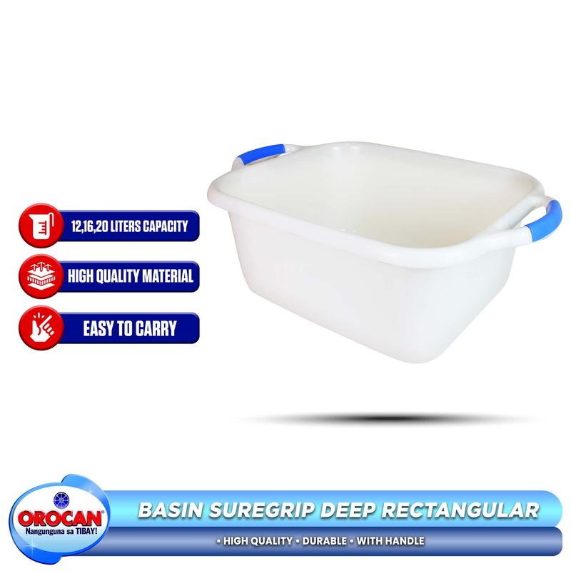 Orocan Deep Rectangular Basin 20 LITERS (Available in 3 Colors ...