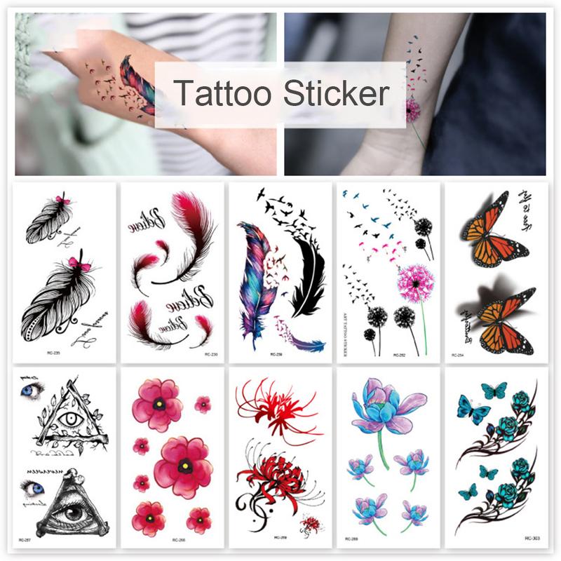 SH Colorful Small Fresh Tattoo Stickers Waterproof Long-lasting ...
