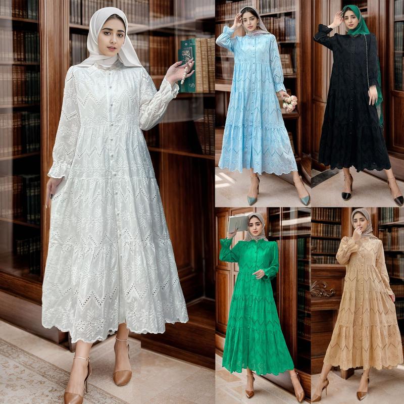 Gaun Kolar Berdiri, Labuh Besar, Renda Berongga, Labuh Selvedge ...