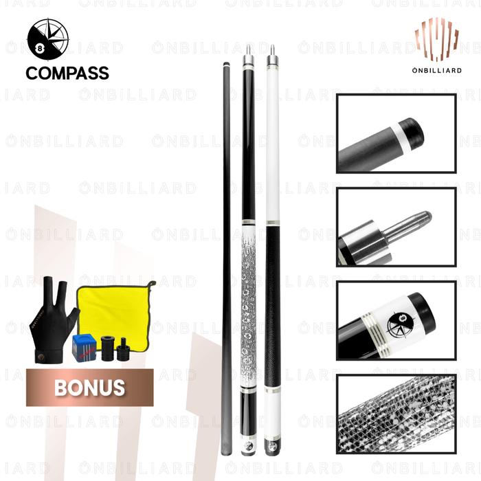 Jual COMPAS Stick Billiard Carbon Cue Stik Billiar Play - Black - Kota ...
