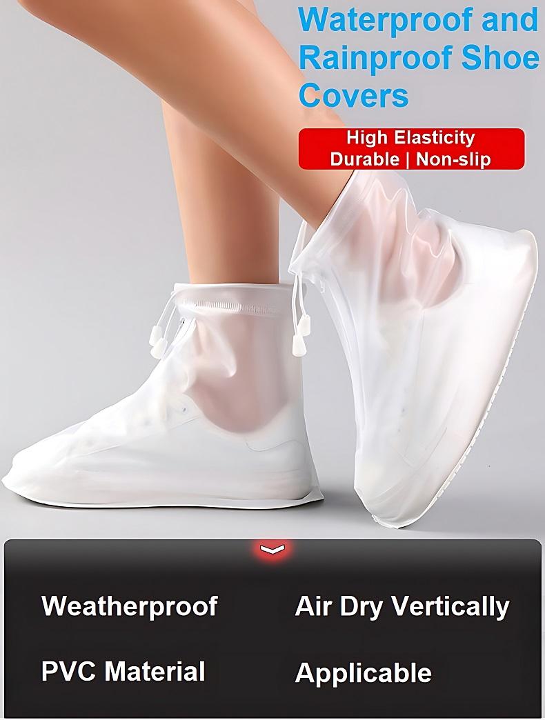 Rainproof PVC Shoe Covers for Adults and Kids Non-slip and Durable ...