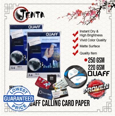QUAFF Matte Calling Card Photo paper 220gsm/250 gsm 50 sheet - TikTok ...