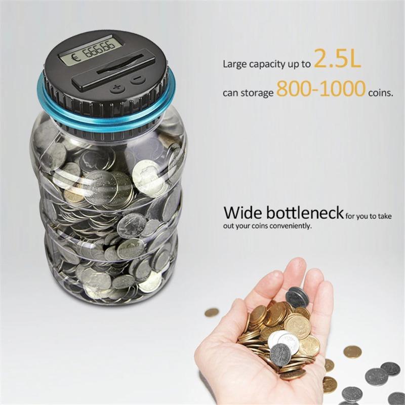 Savings Bank Creative Piggy Bank Counter Coin Electronic Digital ...