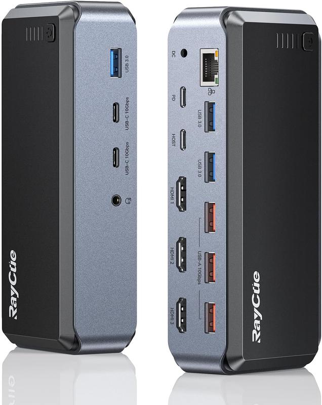 USB C Docking Station Triple Monitor, Raycue 15 IN1 MacBook Pro ...