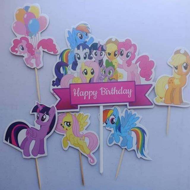 Topper HBD Little Pony Spiderman Doraemon LOL Kertas Besar Set - Shop ...