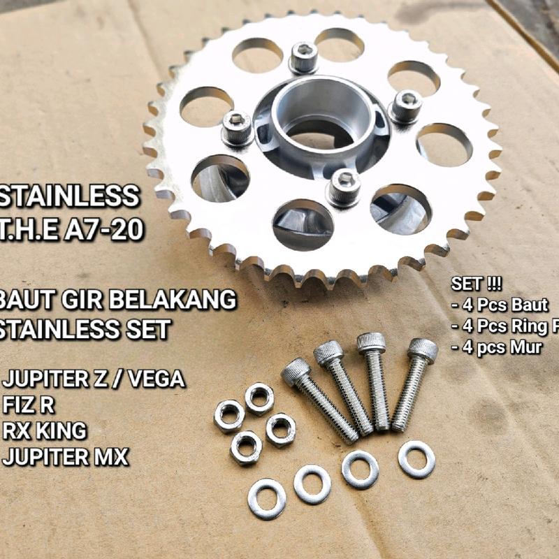 Baut Gir Belakang JUPITER VEGA FIZ R RX-KING Full Set L Stainless ...